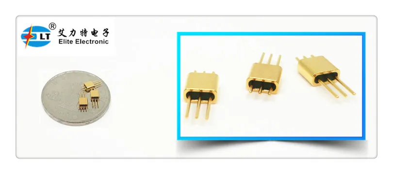 Gold Plated 3 PIN Multi-Pin Headers - Hermetic Connectors