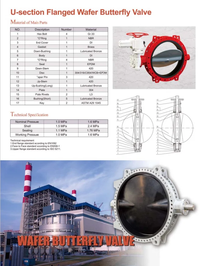DN750 U Secion Flanged Butterfly Valve - Durable & Efficient