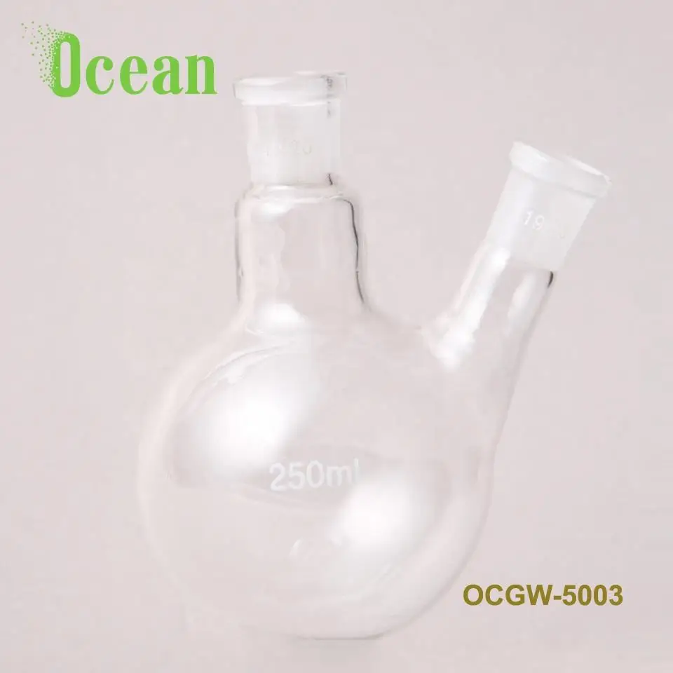 Lab Glass Two Necks Round Bottom Boiling Flask 2-Neck Quartz Flask ...