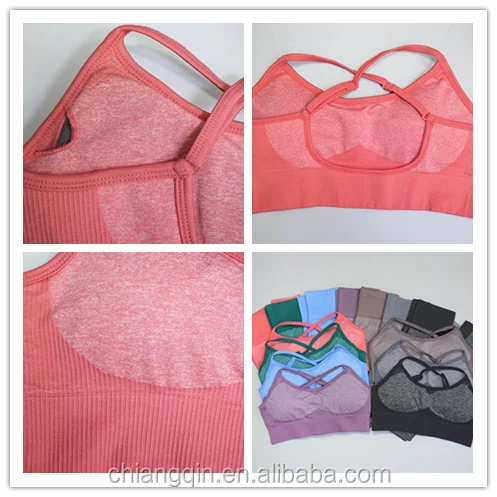 Custom Logo Private Label Women Seamless Sports Bra Dropship Fitness ...