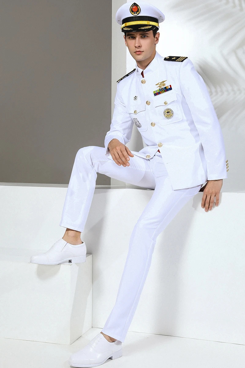 Wholesale Custom US Style Officers Suit - White Uniform