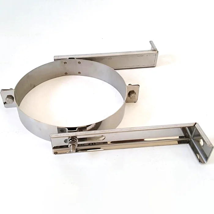 Galvanized & Stainless Steel 6 Inch Adjustable Wall Strap Bracket for ...