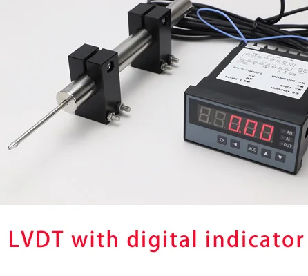 50mm 4-20ma Dc Rebound Lvdt Sensor Displacement Transducer With Digital ...