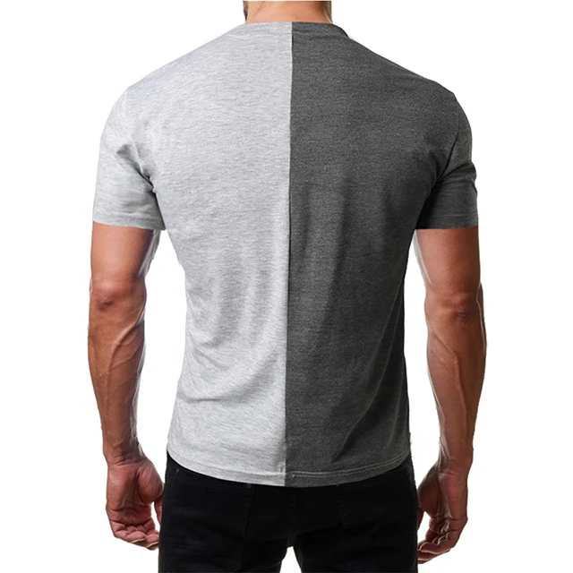 Shop Our Custom Mens Split Two Tone Color Block T Shirts