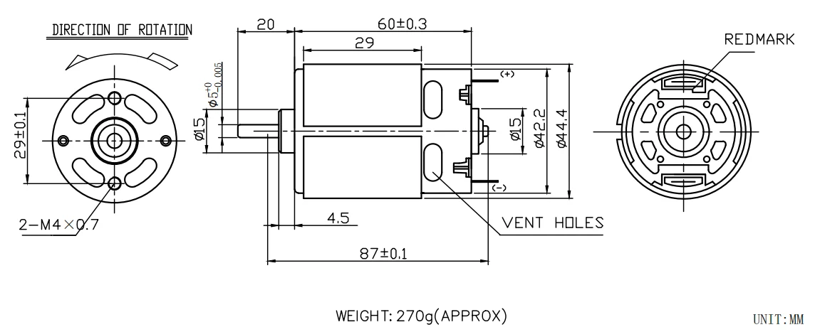 High Rpm Motor Specifications 12v Rs 755vc 755 Rs-755 4540 14.4v 18v ...