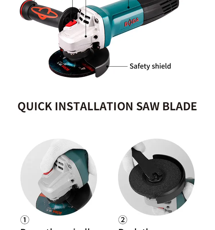 Boda Power Tools Hand Grinding Machine Polisher Household 4 Inch Mini ...