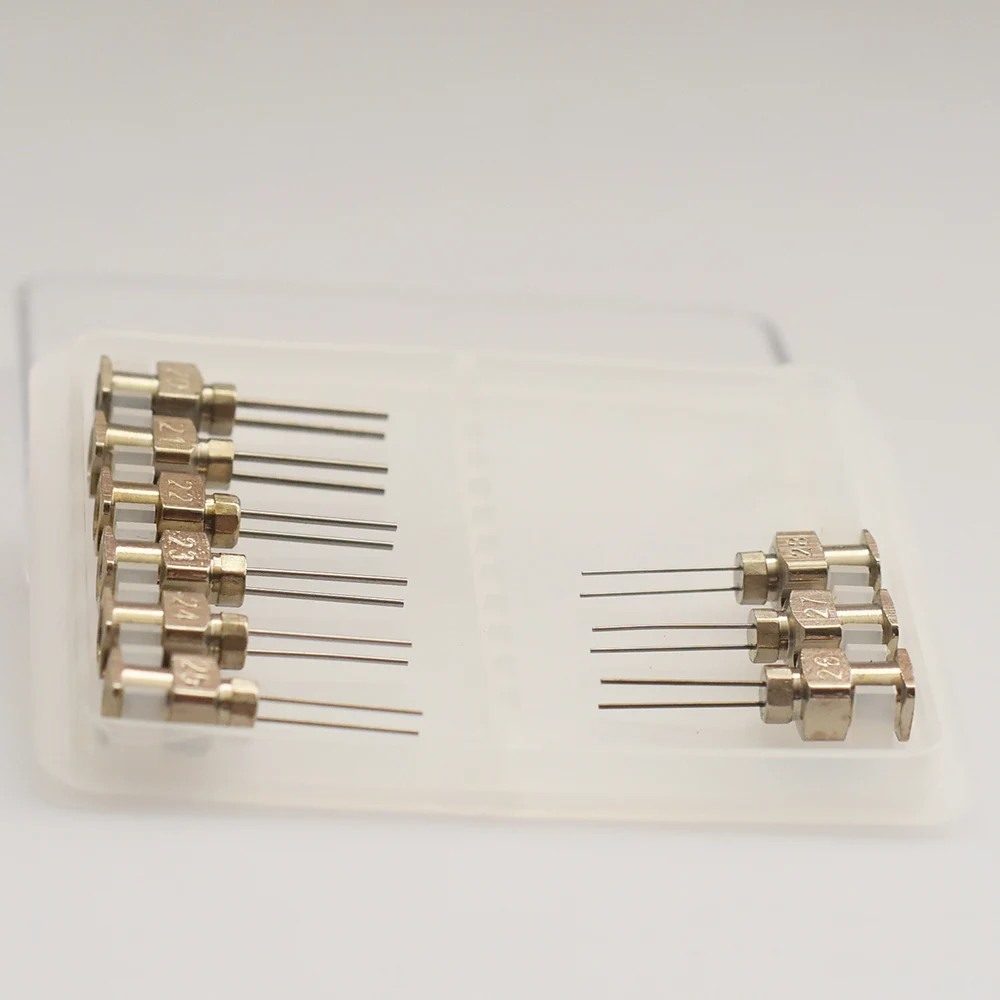 Tube Metal Double Needle 0.5" Dispensing Needles 18G-30G Twin Cannula ...