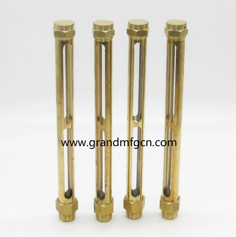 Npt / Bsp 1/2 Inch Hexagon Brass Oil Level Sight Glass For Air ...