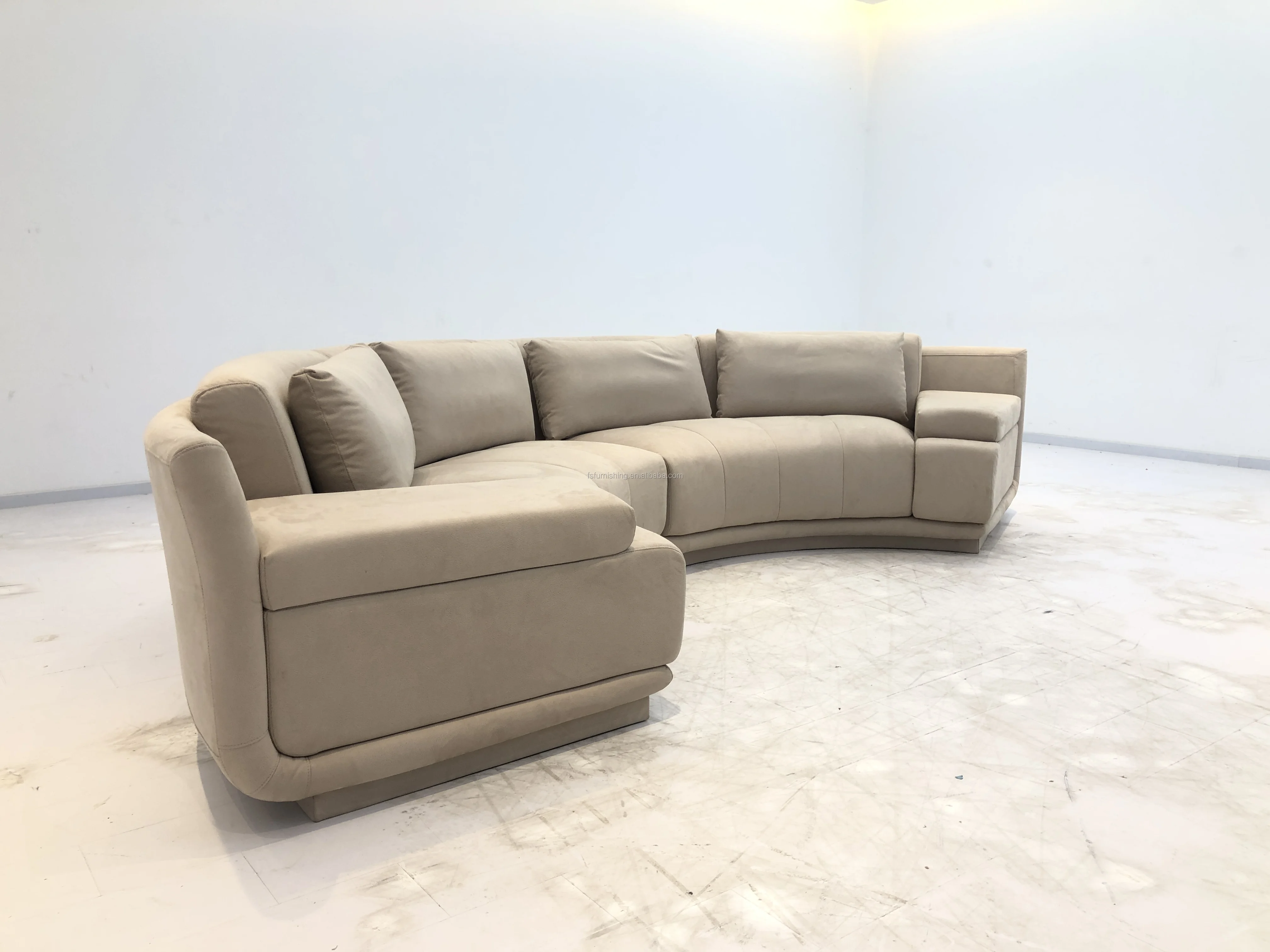 Modern Style Big Arc-shaped Fabric Couch For Living Room Sofa Momoda ...