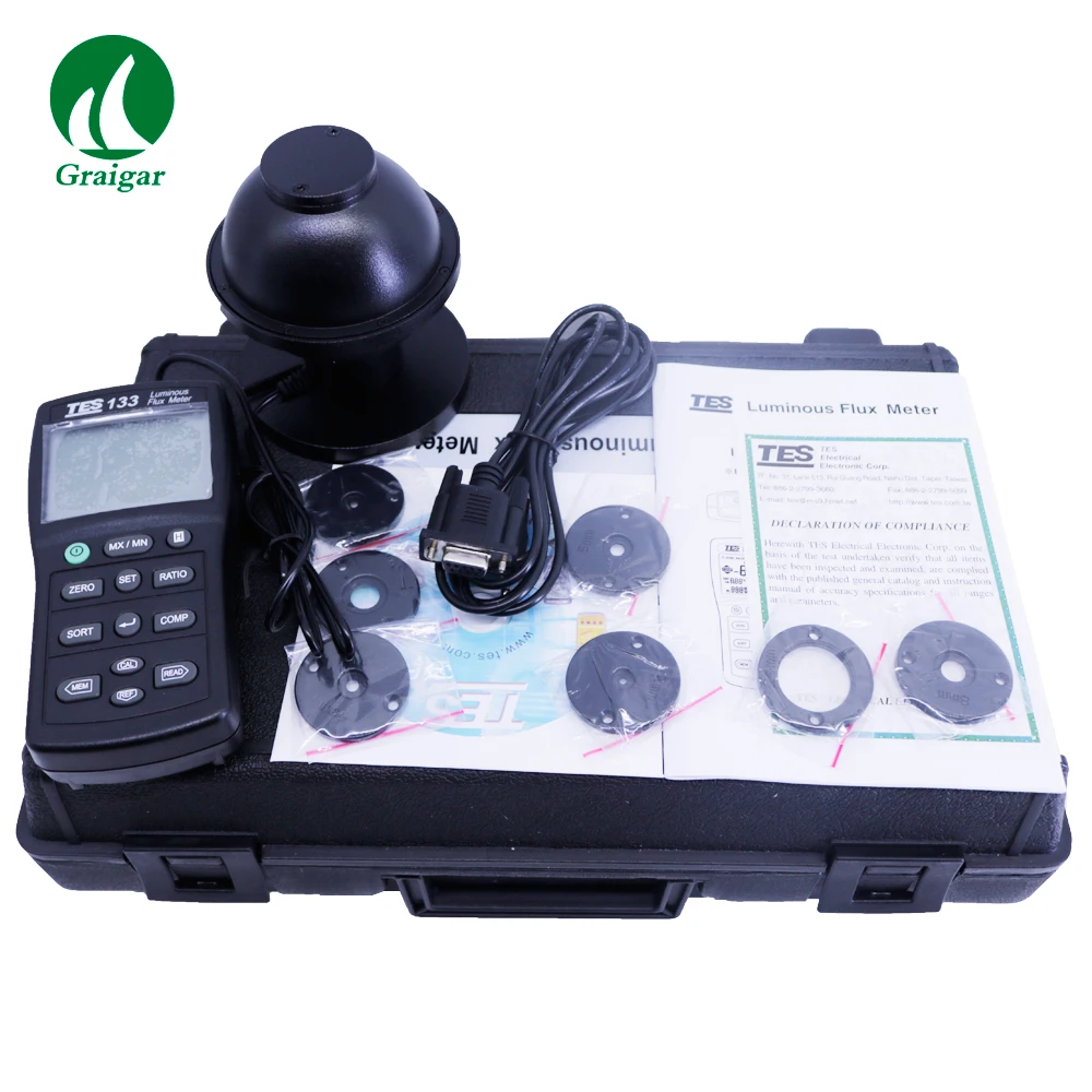 TES-133 Luminous Flux Meter - Precision LED Light Tester