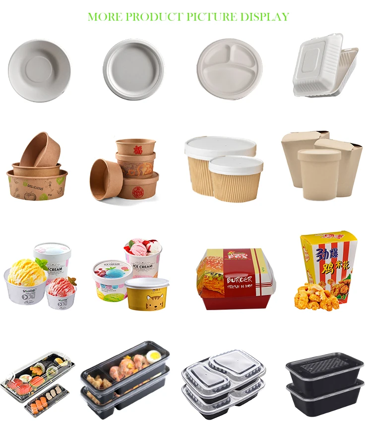 Creative Disposable Take Away Kraft Paper Food Packing Lunch Box With ...