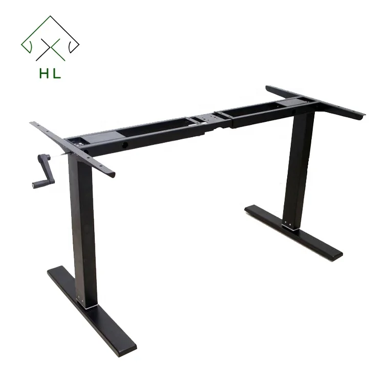 2 Leg Adjustable Office Work Hand Crank Stand up Table Lift Mechanism