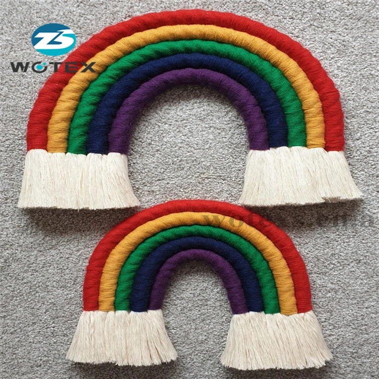 Bm045 Macramé Hecho A Mano,Diseño De Arcoíris,Tu Propio Color,Macramé,Vivero De Arcoíris - Buy ...