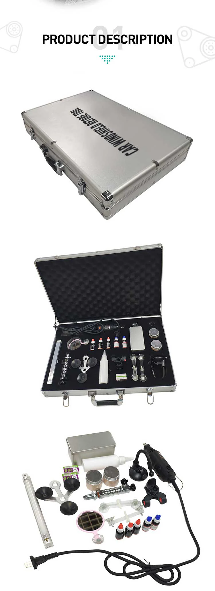 Professional Windshield Repair Kit Chips And Cracks Windscreen Machine ...