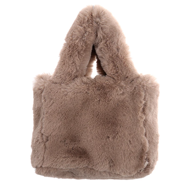 Winter Super Cute Affordable Faux Rabbit Fur Handbag Fake Fur Shoulder ...