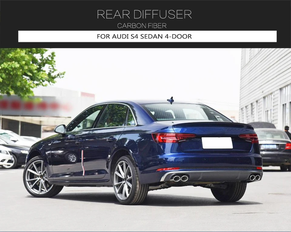 Jc Sportline Carbon Fiber S4 Rear Diffuser Lip For Audi S4 B9 A4 Sline ...
