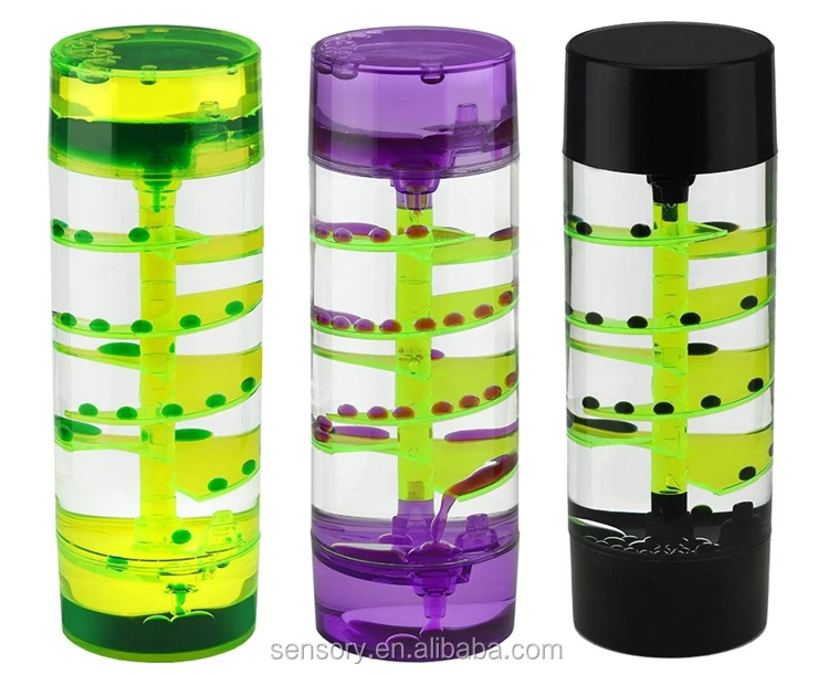 Colorful Liquid Oil Timer File Sensory Fidget Toys for Autism Kids Calming