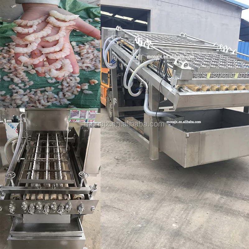 Automatic Prawn Shelling Machine / Prawns Skinning Machine / Shrimp ...