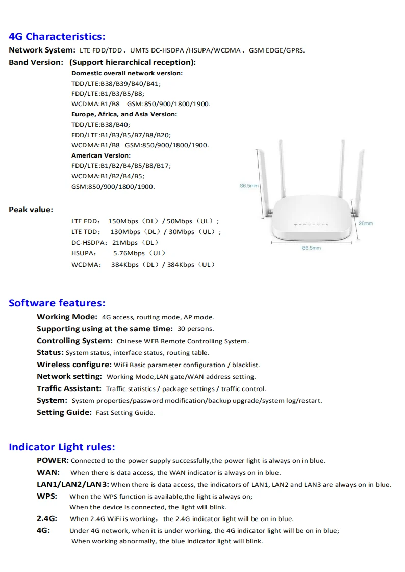 4g Cpe Router 3g/4g Lte Wifi Router 300mbps Wireless Cpe Router With ...