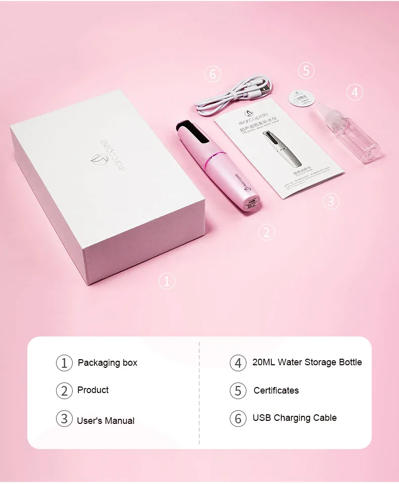 Skincare Tools - Cold Plasma Device & Humidifier USB Facial