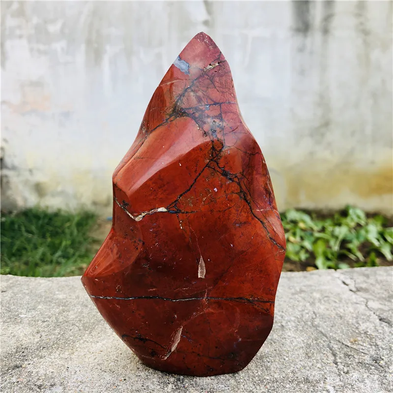 Hot Selling Natural Red Jade Free Form Crystal Flame Shine Red Torch ...