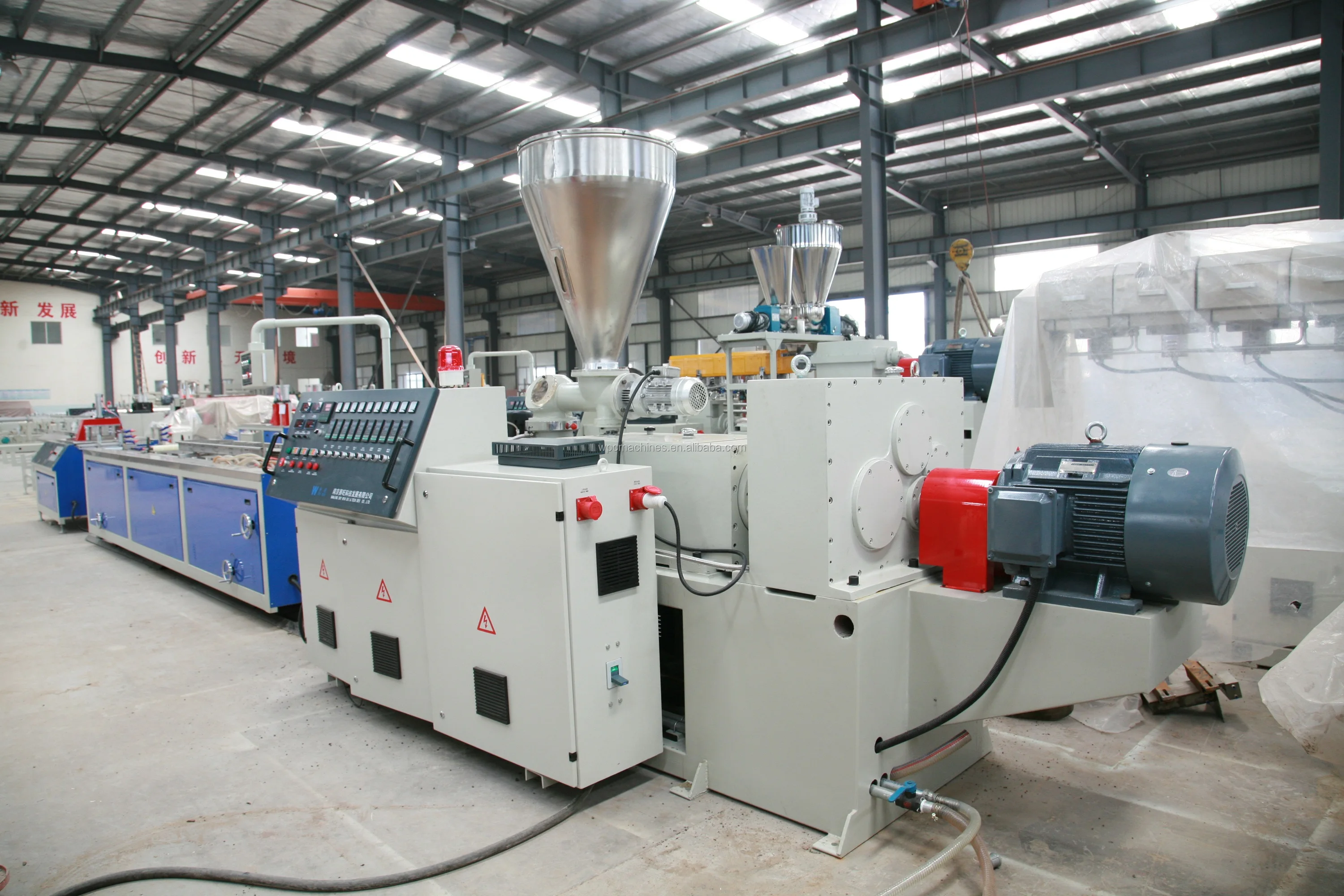 Wpc Wood Plastic Production Line - Buy Wood Plastic Extruder Machine ...