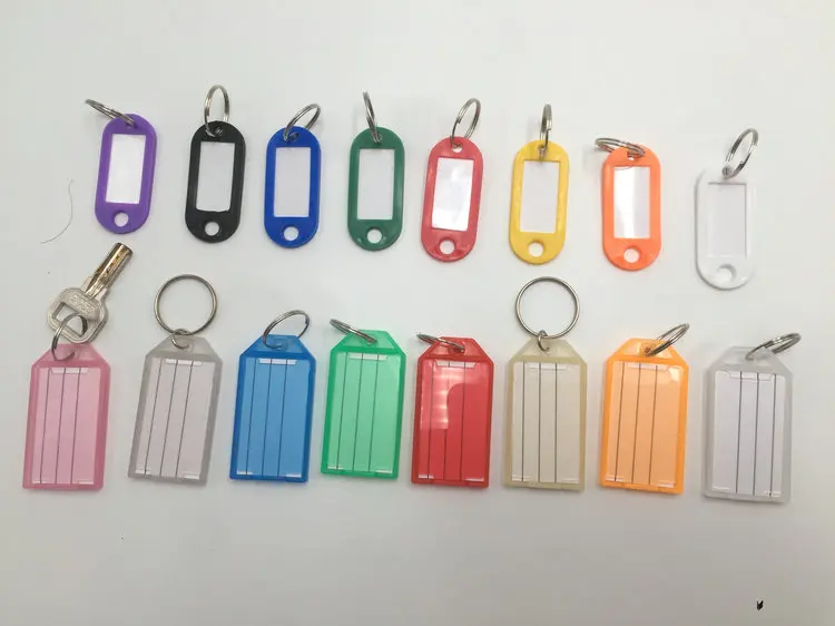 Promotional Pvc Id Name Label Number Tag Key Chain Paper Plastic Orange ...