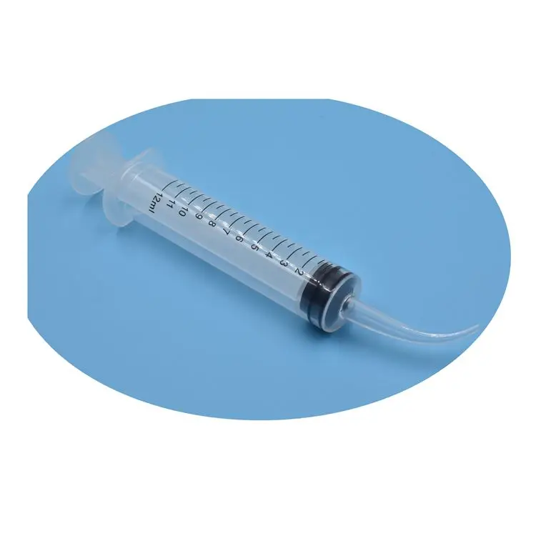 Curved Dental Syringe - 12cc Utility for Precise Care
