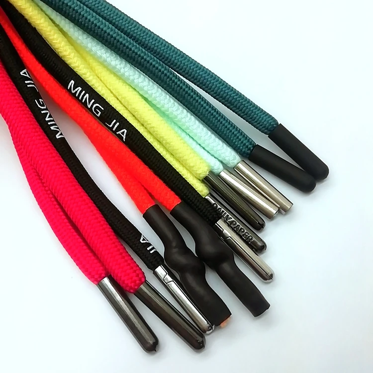Wholesale Garment Customized Draw Cord Hoodie Cords with Custom Tip