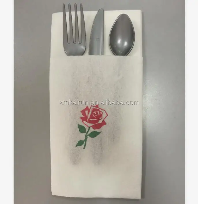 Airlaid Napkin Pouch With Cutlery,Paper Enverlope Pouch For Cutlery ...