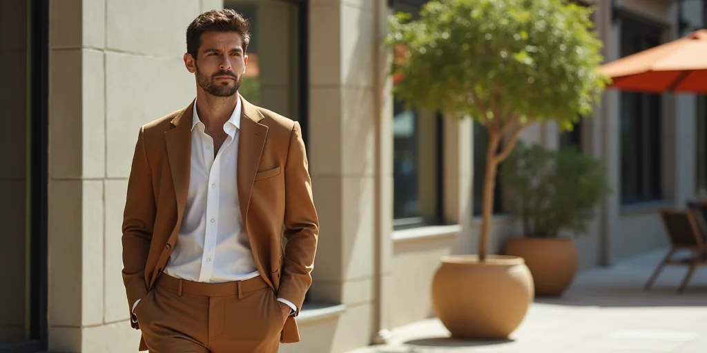 Man In Tan Suit – Stylish 2025 Trends on Alibaba.com
