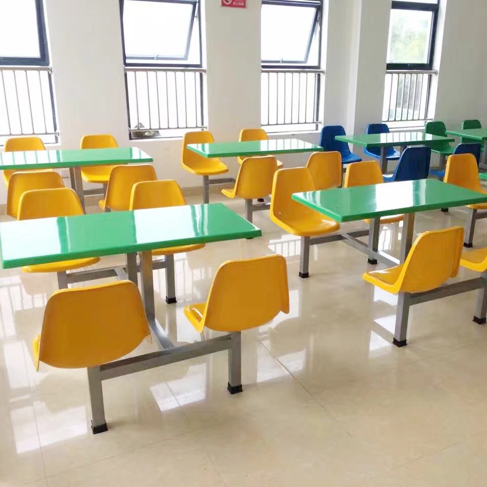 Modern FRP Dining Table Set for 6 - Ideal for School Canteen and ...