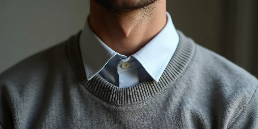 Shirt Collar Under Sweater
