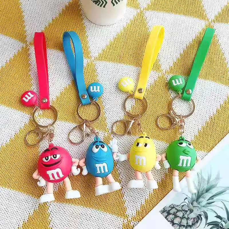 Web Celebrity Hot Style Key Chain Cute M Bean Cartoon Keychain Children ...