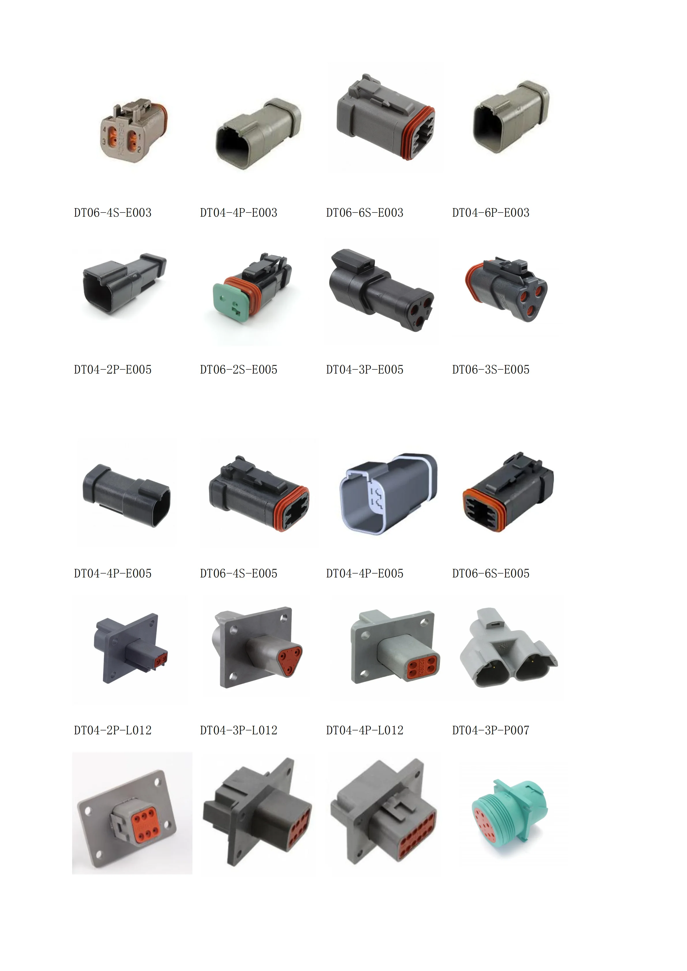 DT Series 1.6mm Pitch Plug 3 Pin Female Male Waterproof Automotive ...