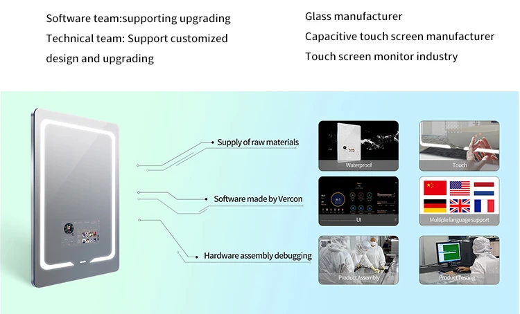 Smart Mirror For Bathroom Mirror Touch Screen With Tv Mirror Function ...