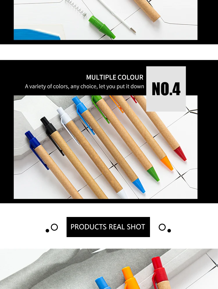 Promotional Custom Recycled Paper Ball Pen - Eco-friendly