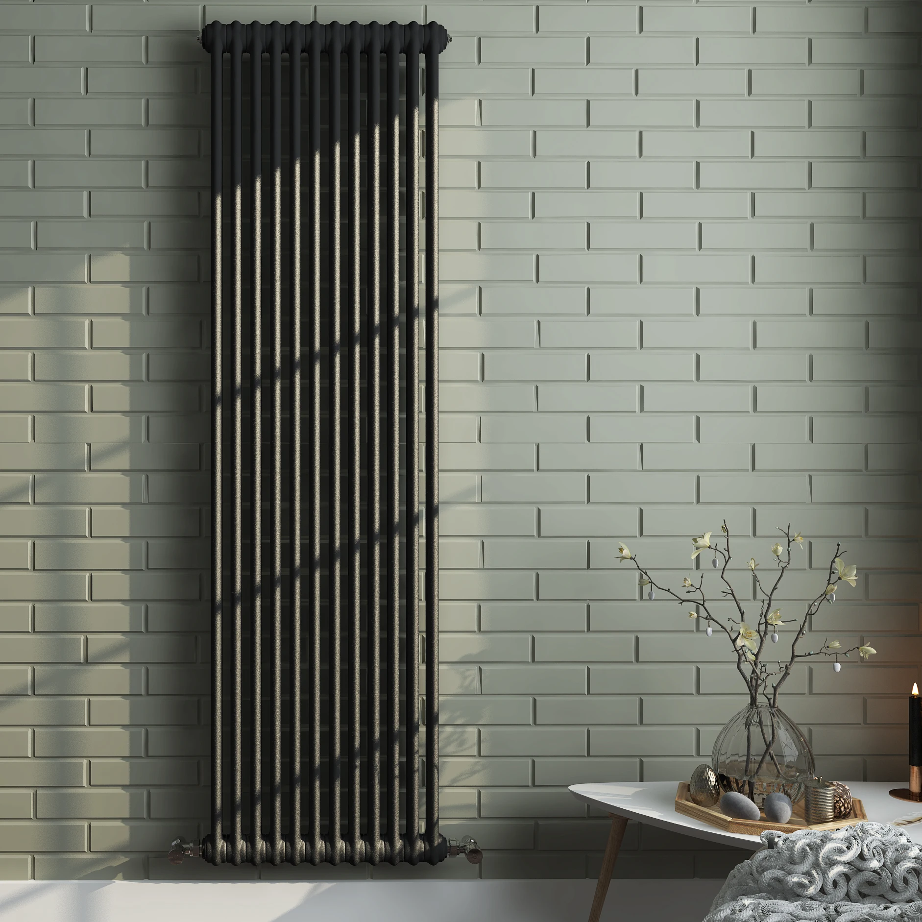 Sun-r7 Cast Iron Style Duel Column Designer Radiator Hot Water Radiator ...