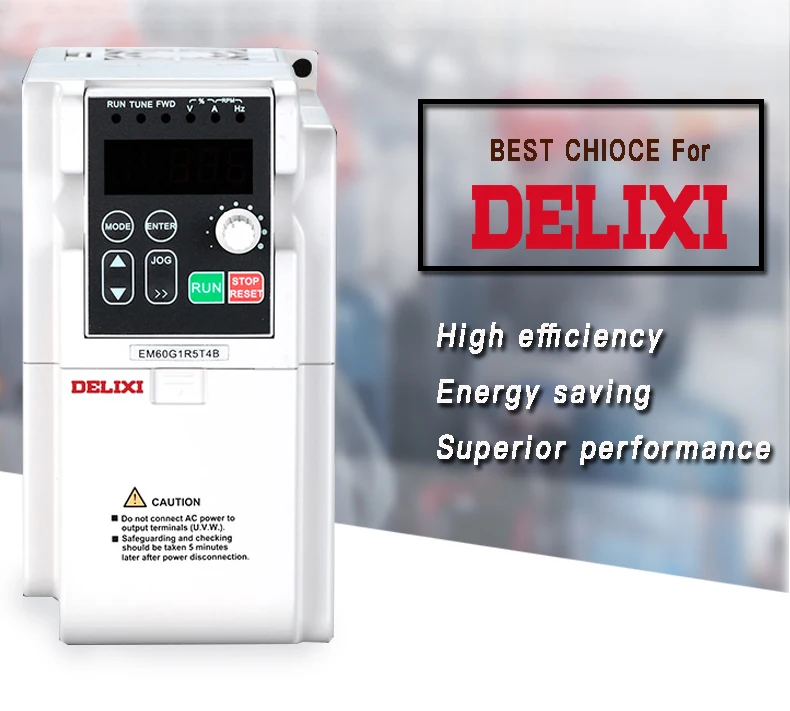 DELIXI frequency inverter 1.5kw 1 phase 220V 50Hz 60Hz EM60 Series with ...