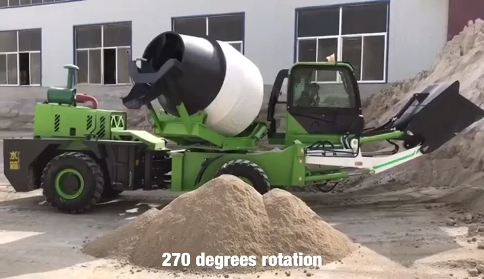 Huaya 1.5m3 2m3 2.5m3 4m3 5m3 6m3 270 Degree Rotation Self Loading Concrete Mixer Truck ...