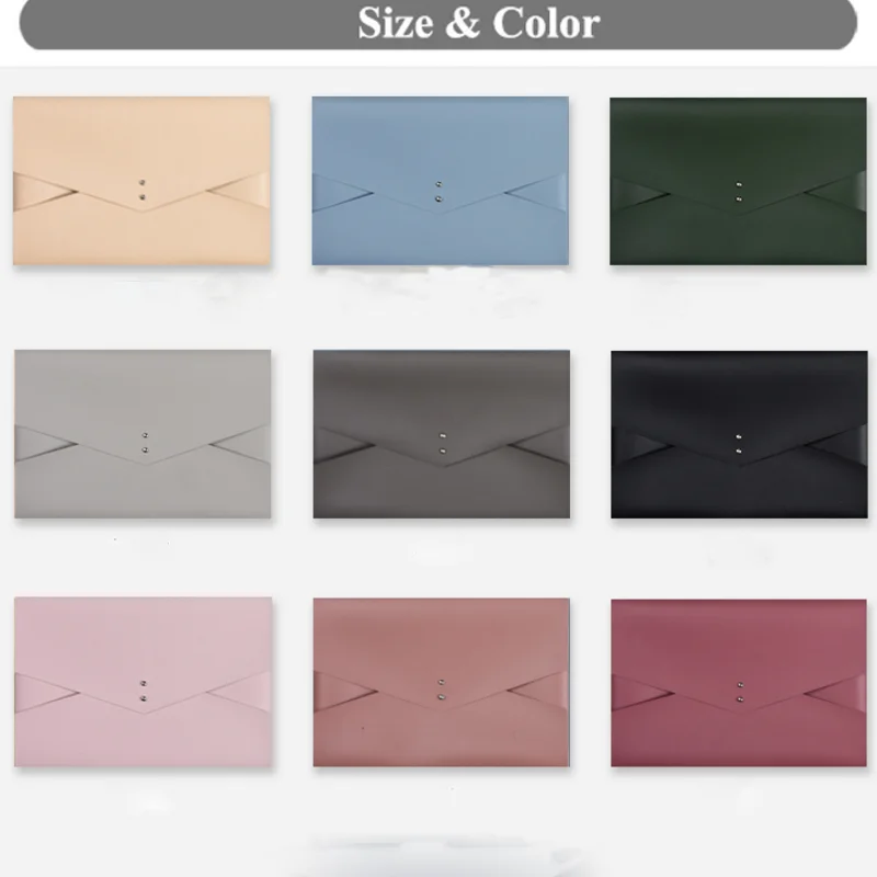 Faux Leather Envelope A4 Paper Document File Folder Pocket Briefcases ...