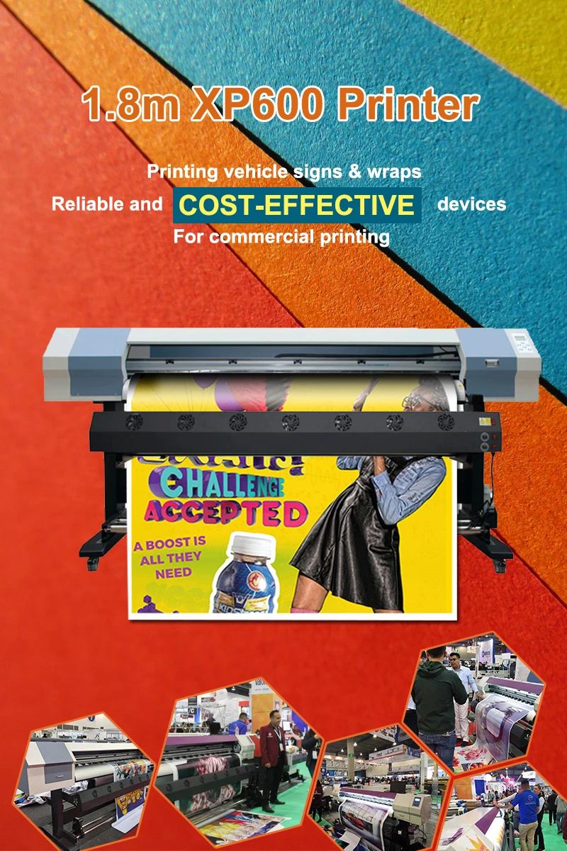1.8m XP600 Large Format Eco-solvent Vinyl Printer Plotter DX11 Canvas ...