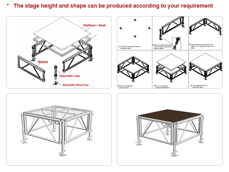 Aluminum Outdoor Event Tent Concert Stage Riser Platform