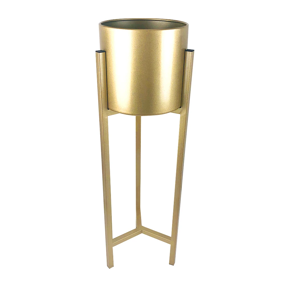 Factory Price Metal Plant Stand Gold Flower Pot Stands Indoor Outdoor ...