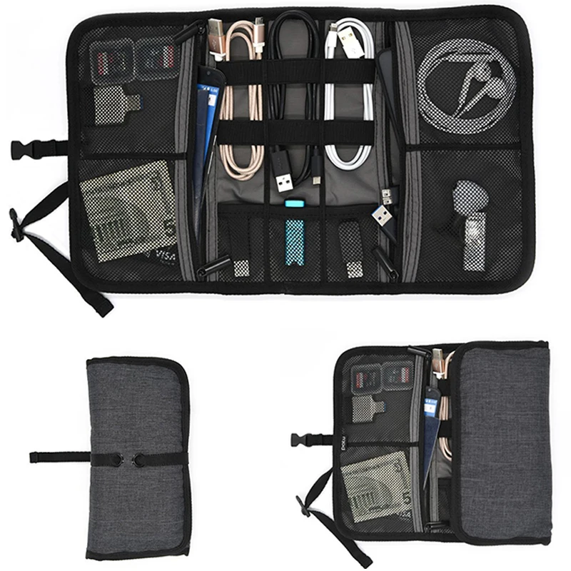 Wholesale Multi-function Roll Up Electronic Accessories Travel Cable ...