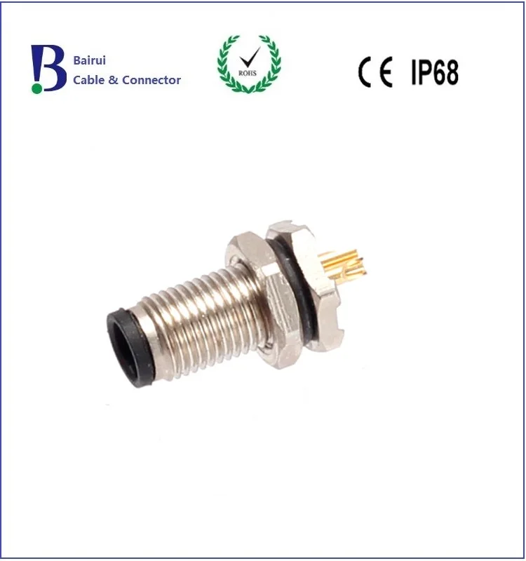 Circular Sensor M5 Male 3Pin 4Pin Panel Front Mount Solder Type ...