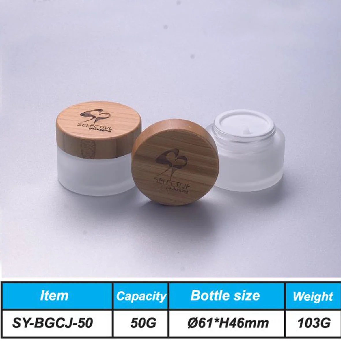 5g 15g 30g 50g 100g Matte Glass Cream Jar Empty Cosmetics Jars Sub ...
