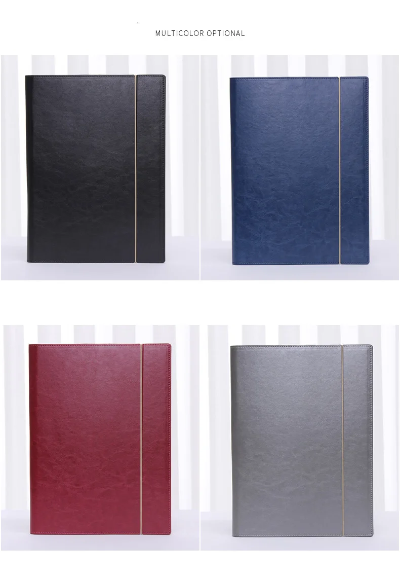 Multifunctional Folder A4 Leather Notebook Commerce Concise Office ...