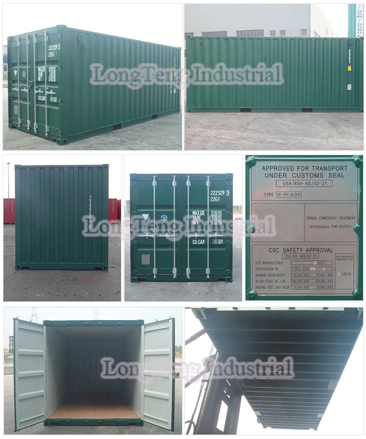 One Way Deliver To World Main Ports 20ft Dry Cargo Shipping Container ...