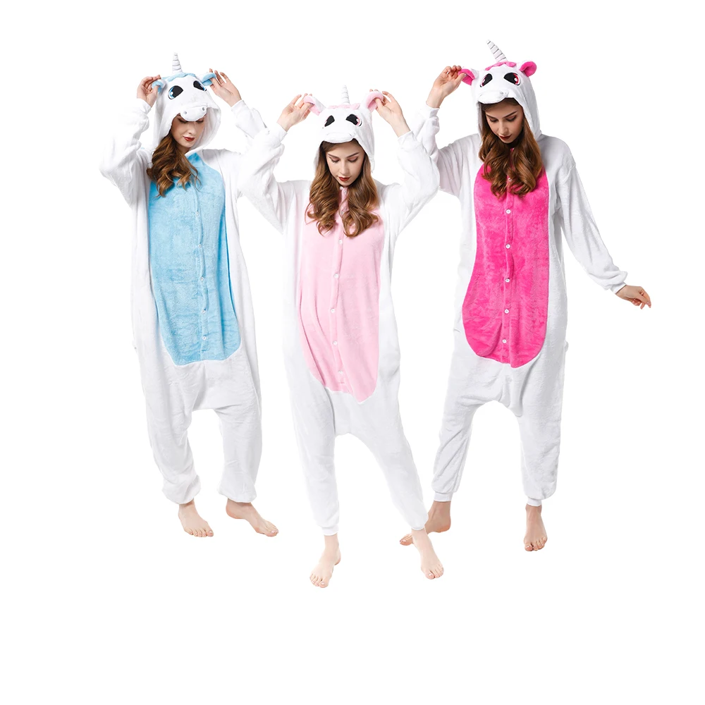 Wholesale Adult Pajamas Cute Animal Pajamas For Adult Blue Unicorn ...